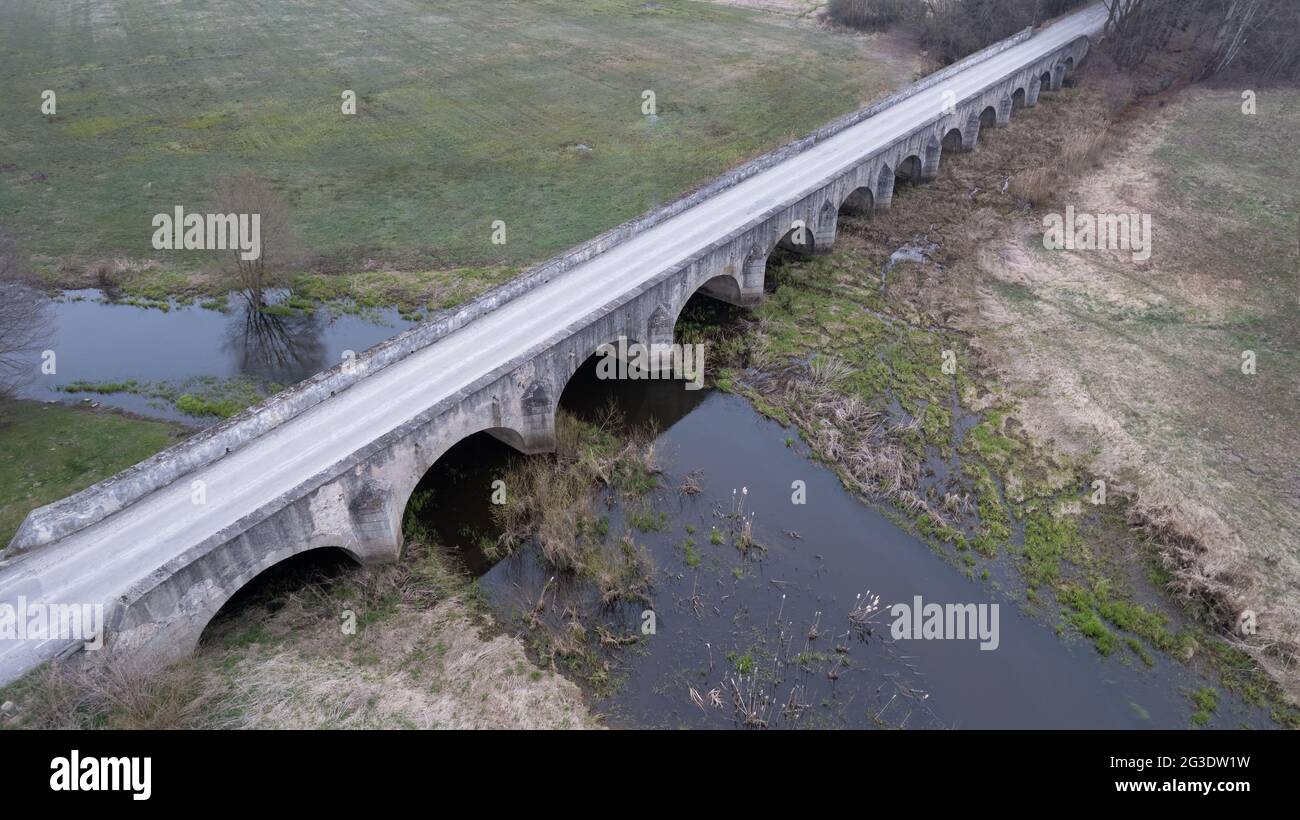 Old stone bridge in southern Bohemia Stock Photo - Alamy