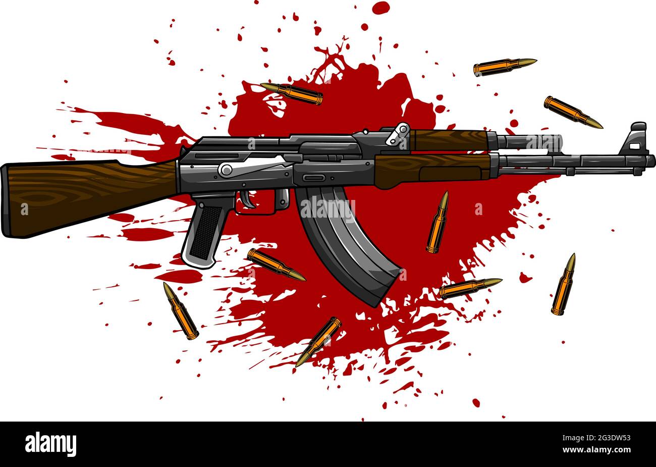 Ak 47 Bullet Vector Highly Detailed 3 For 1 ,classic And Modern AK 47