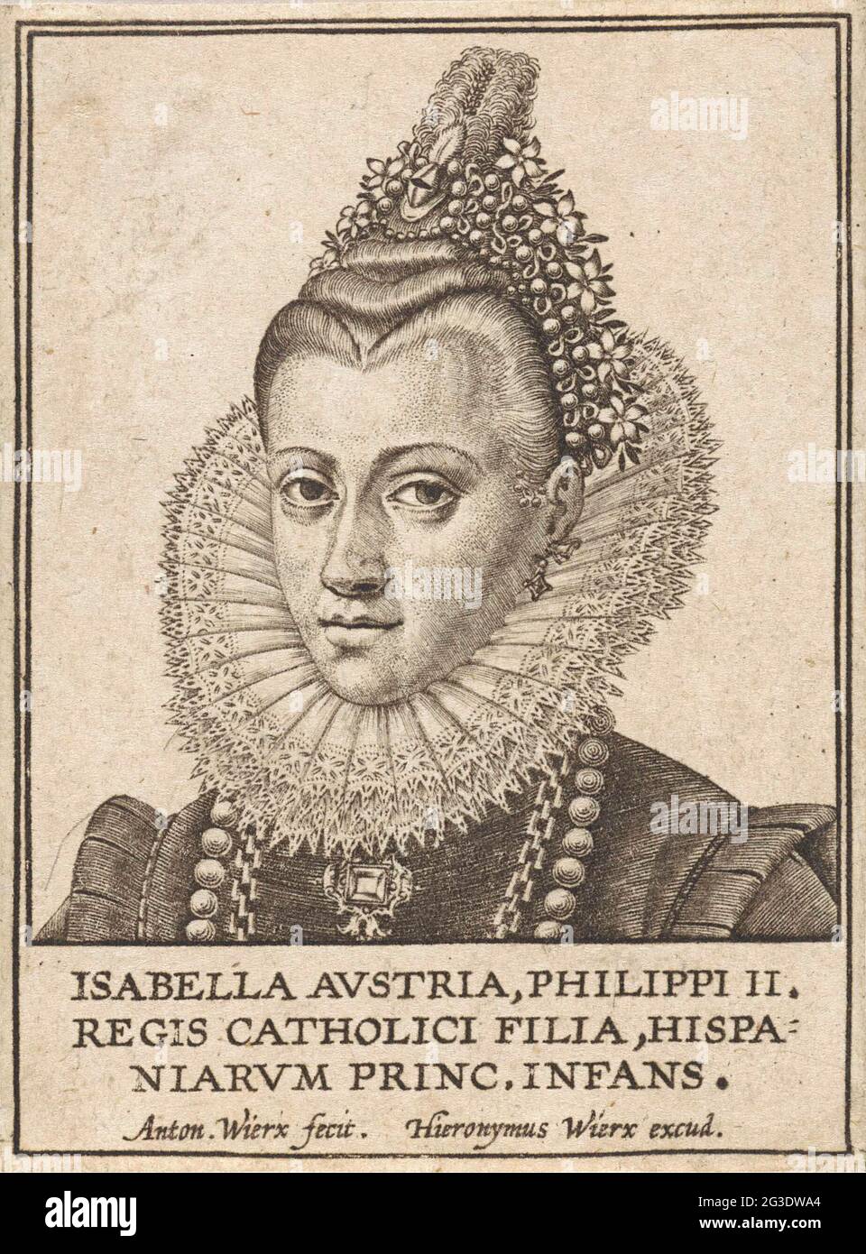 Portrait of Isabella Clara Eugenia, Infante of Spain. Portrait of ...