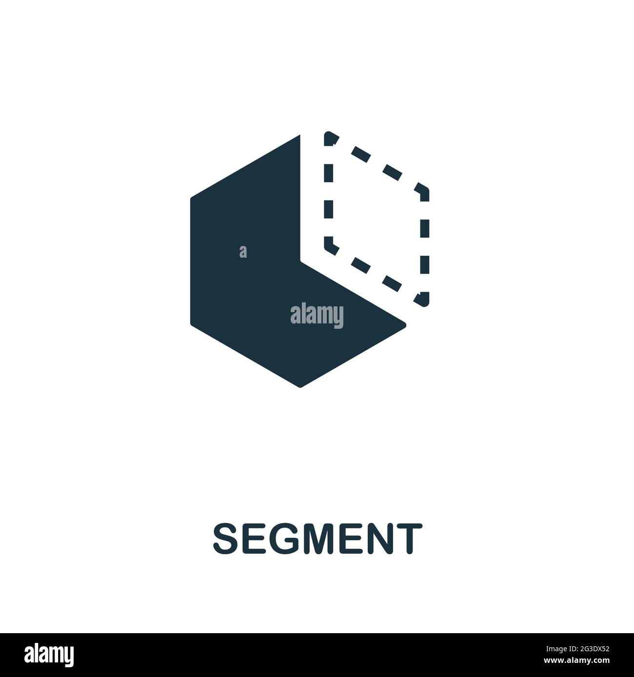 Segment icon. Simple creative element. Filled monochrome Segment icon ...