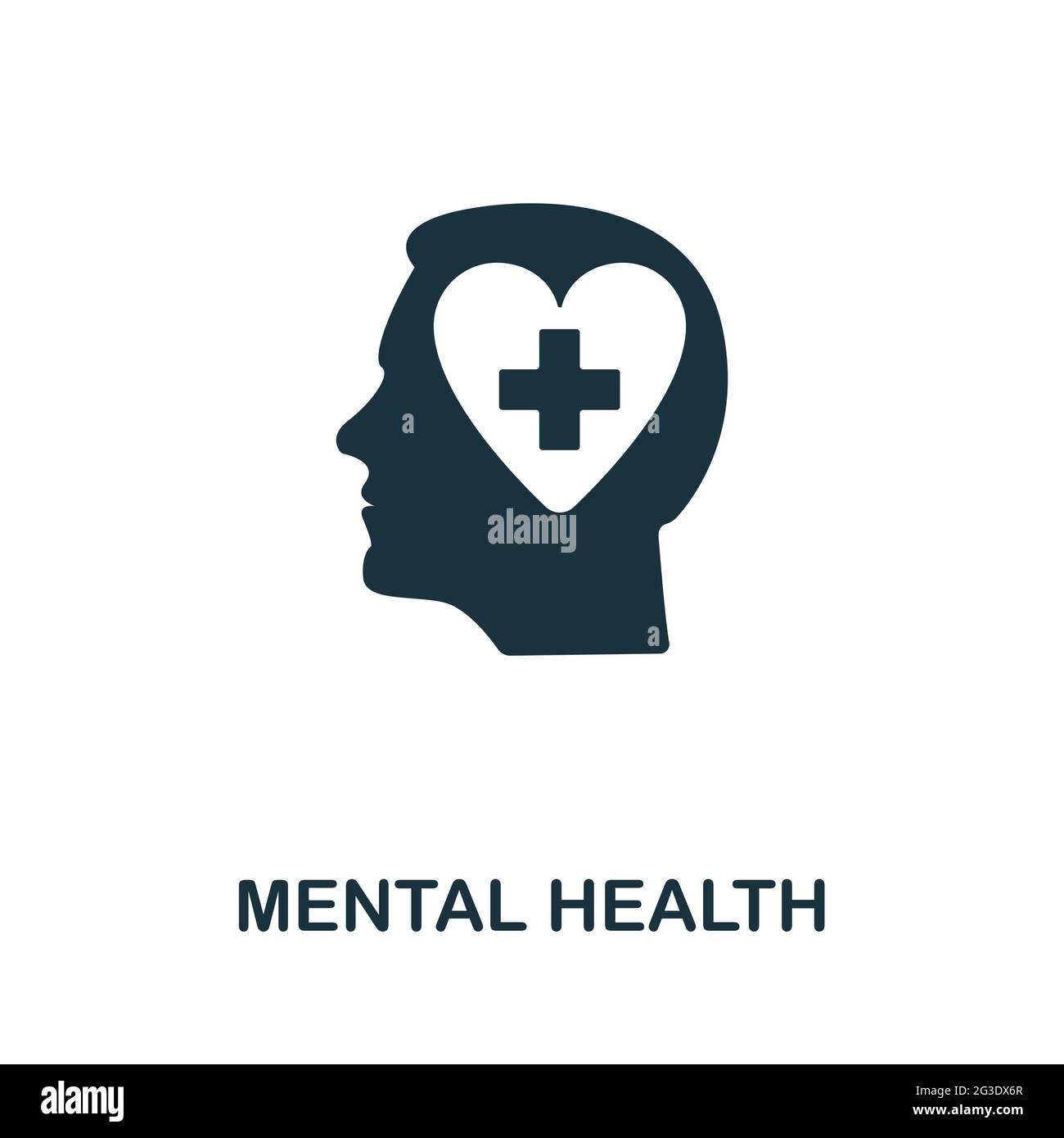 Mental Health icon. Simple creative element. Filled monochrome Mental ... Mental Health icon. Simple creative element. Filled monochrome Mental ...
