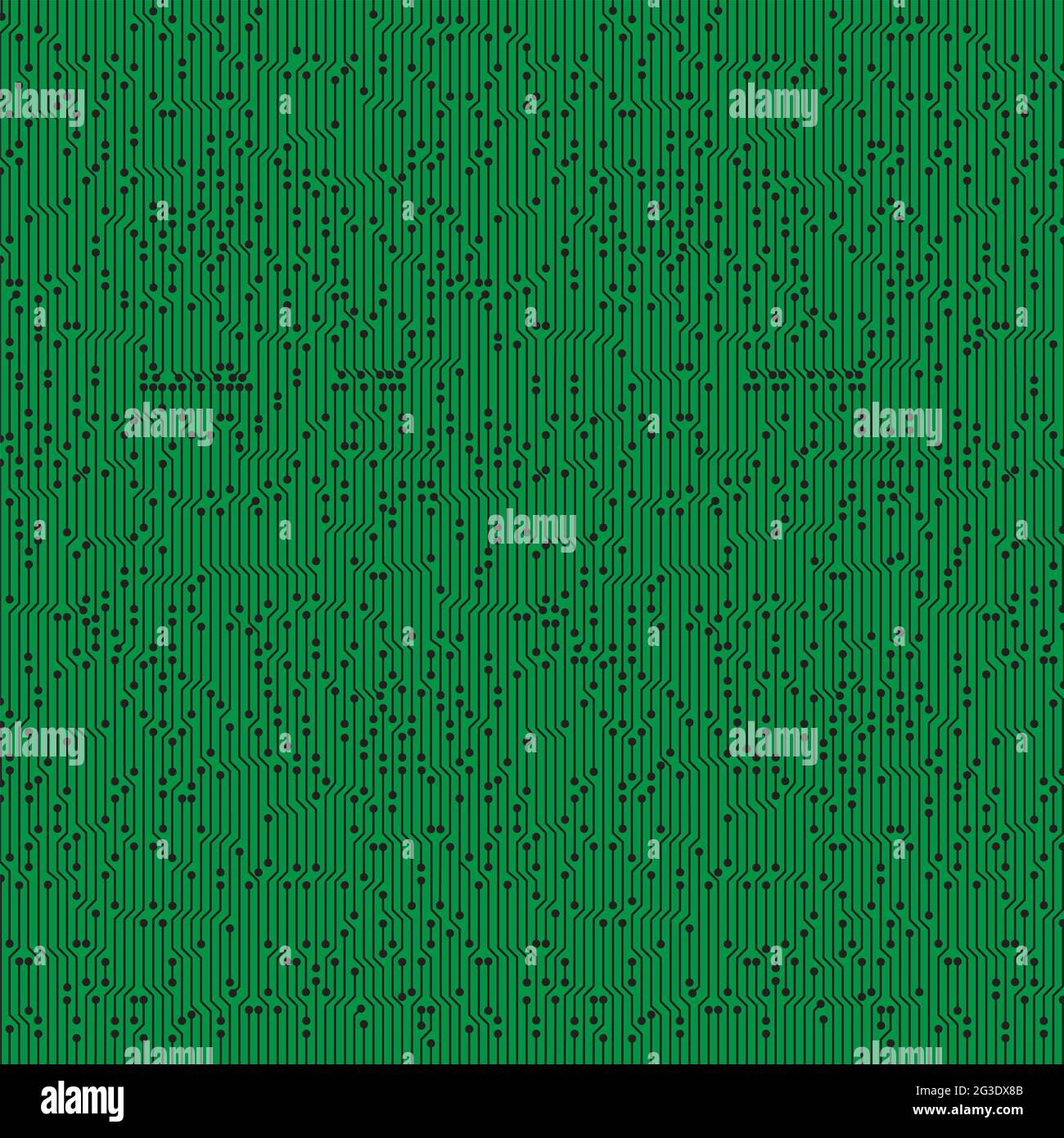 Vector Abstract circuit board pattern on green color background ...