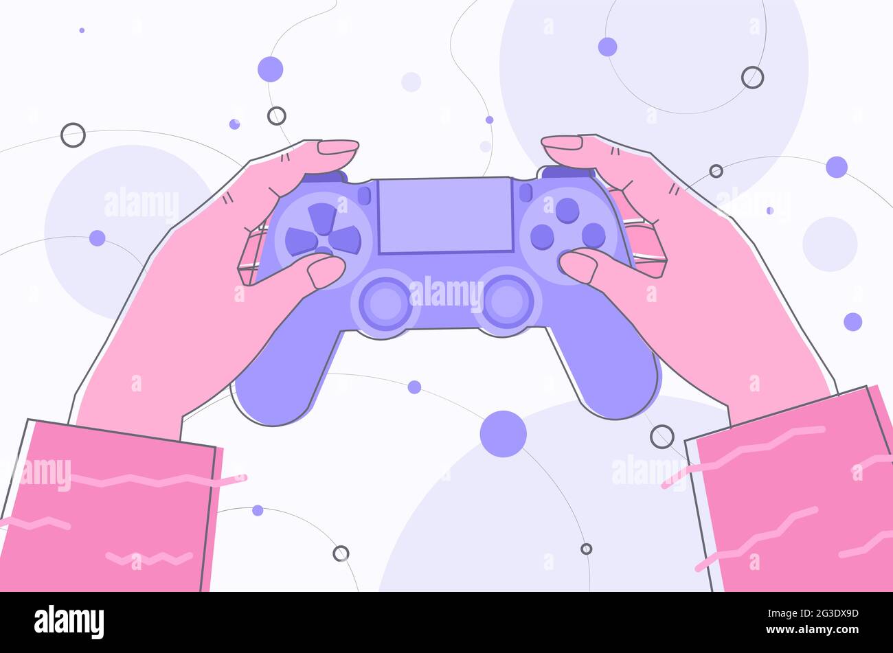 human hands holding wireless gamepad controller game e-sports leisure ...