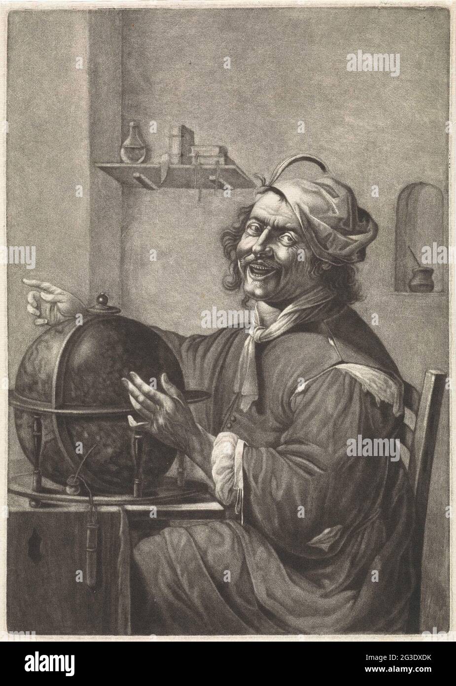 Democritus laughs. The Greek philosopher Democritus is in his office ...
