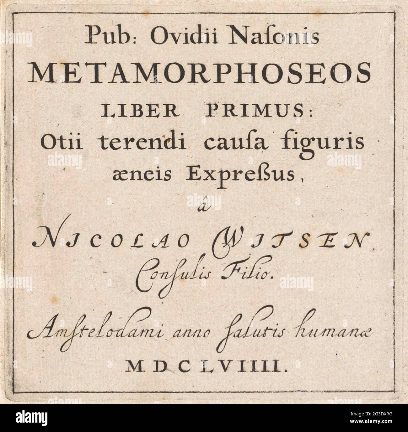 Metamorphoseos Liber Primus (...); Scenes from the first book of ...