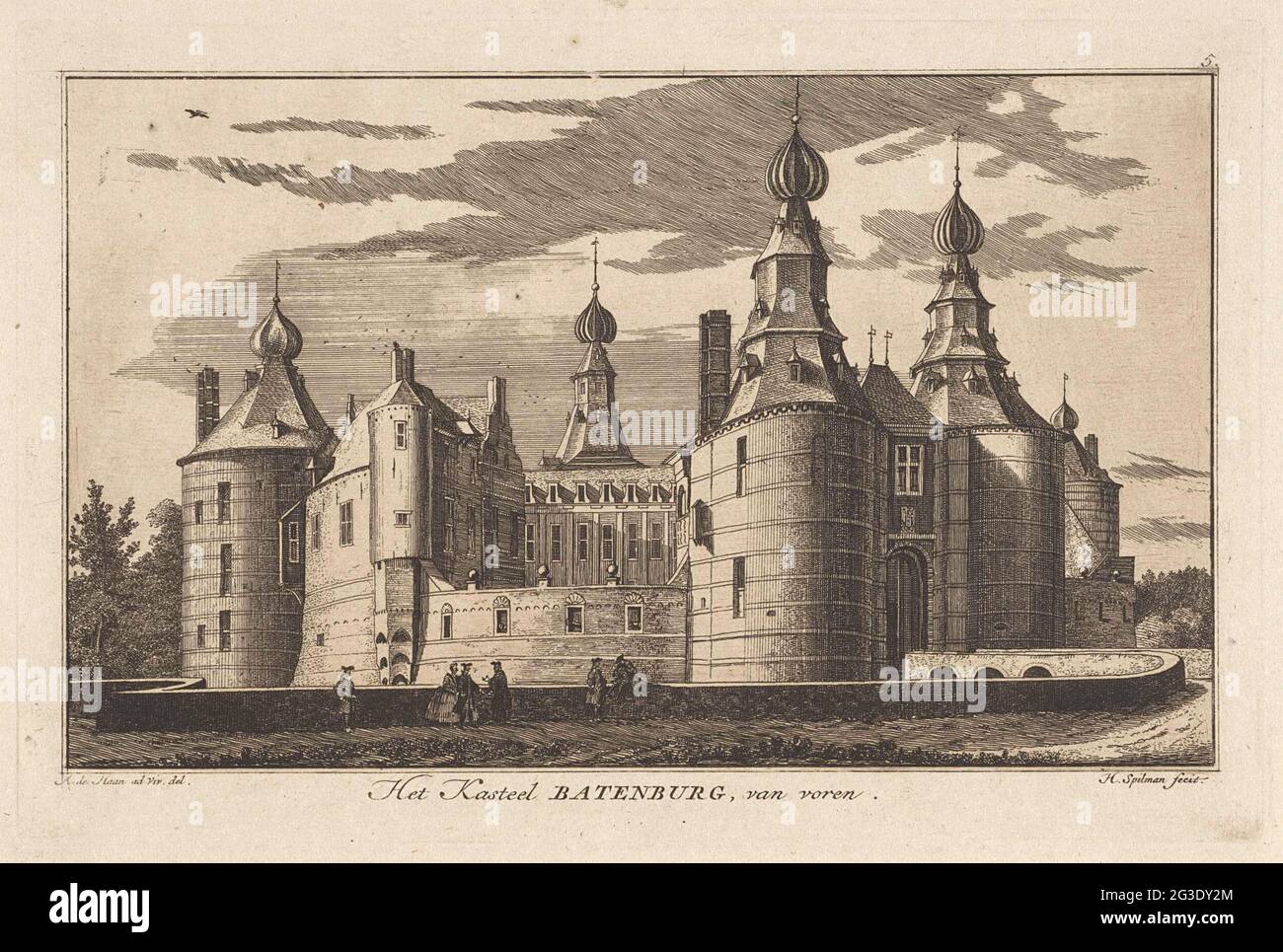 View of Batenburg Castle; The Batenburg Castle, from the front; Faces ...