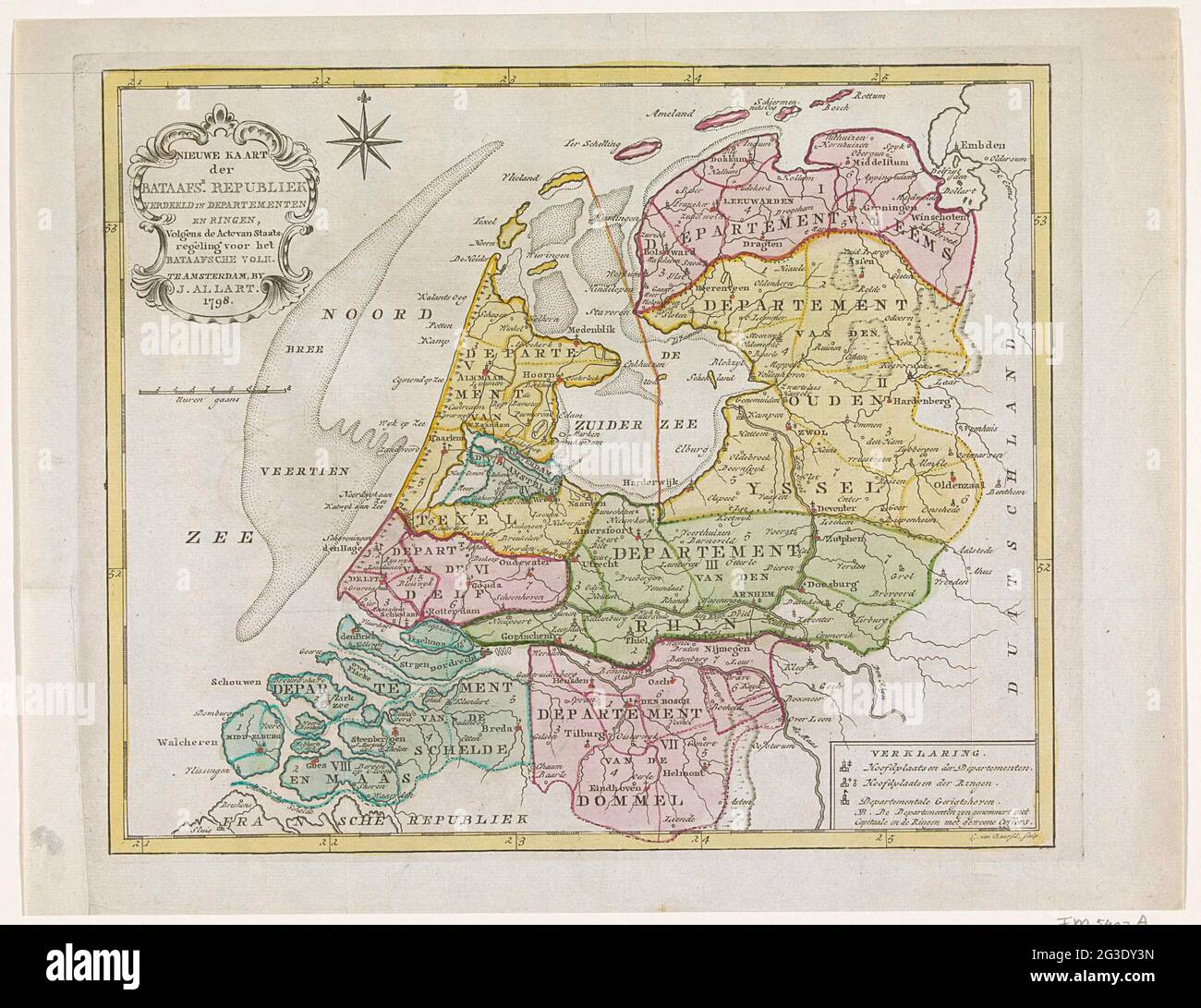 Map of the Batavian Republic, 1798; New map of the Batava.e Republic ...
