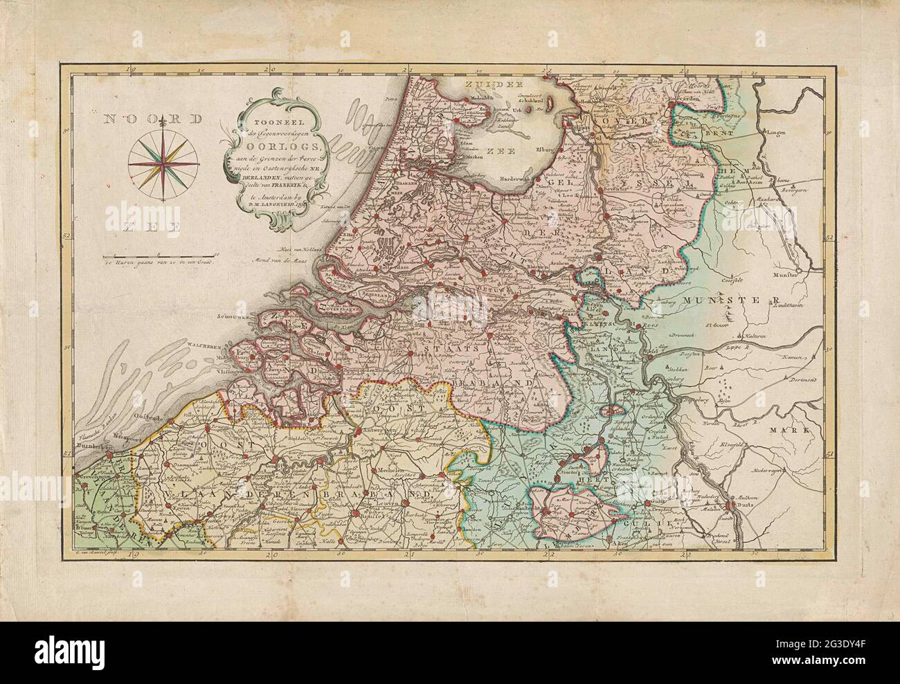 Map of the war stonely in the Austrian Netherlands, 1794; Theater of ...