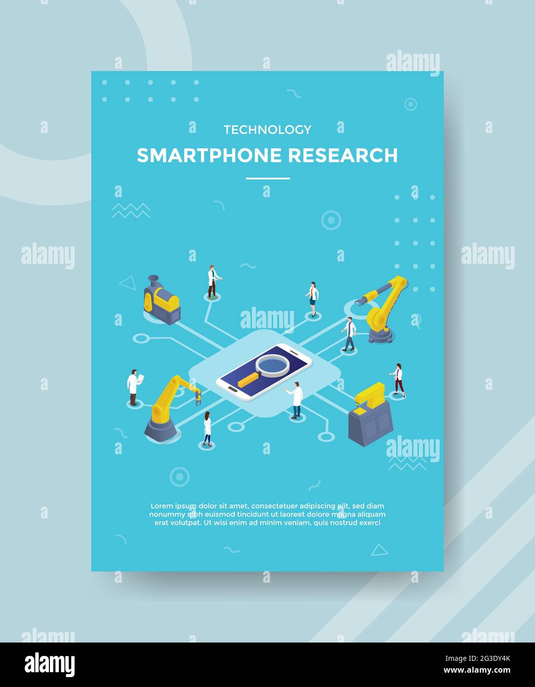 smartphone research technology concept for template banner and flyer ...