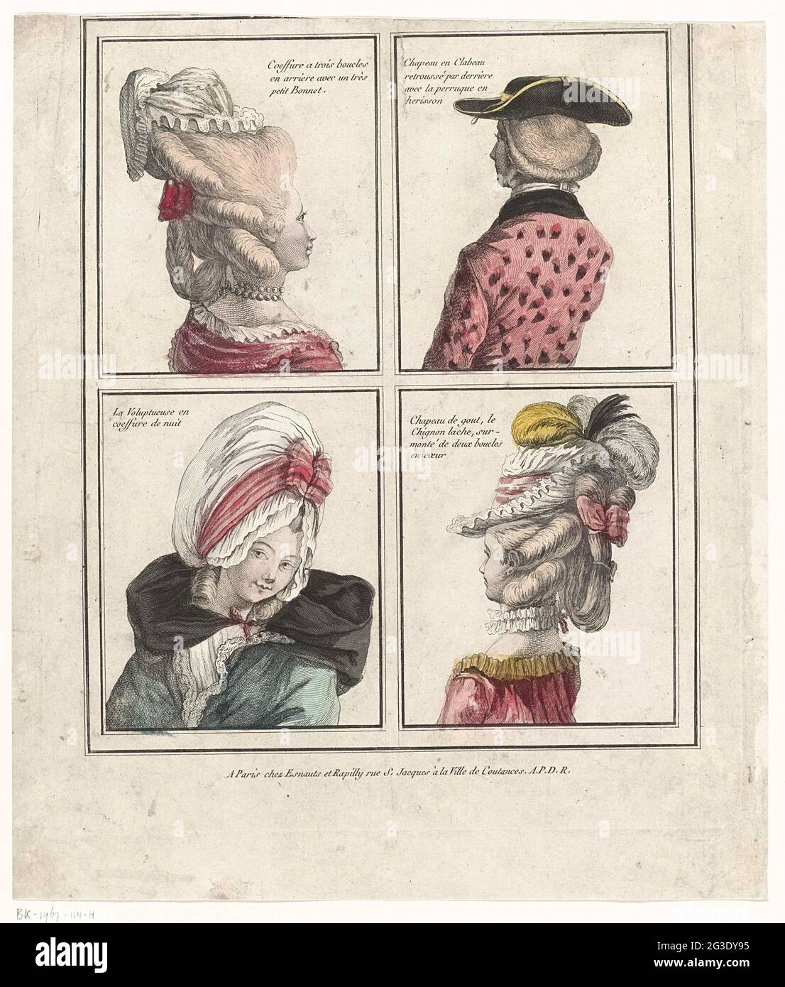 Gallery of French modes and costumes ... Hairstyle with three curls ...