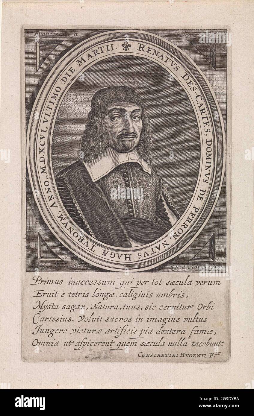 Portrait of René Descartes. Portrait of René Descartes. In the oval ...