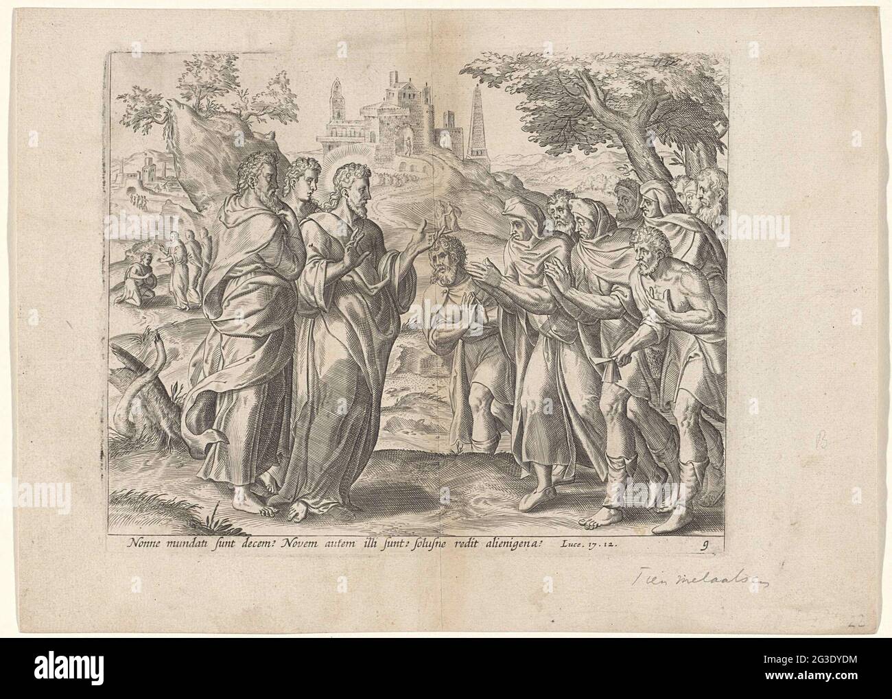 Christ heals the ten lepers; Miracles of Christ; Theatrum Biblicum ...