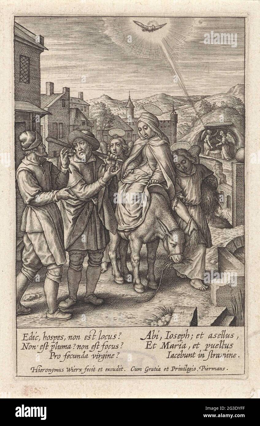 Joseph and Maria are refused at the inn; Life of the Virgin Mary; Vita ...