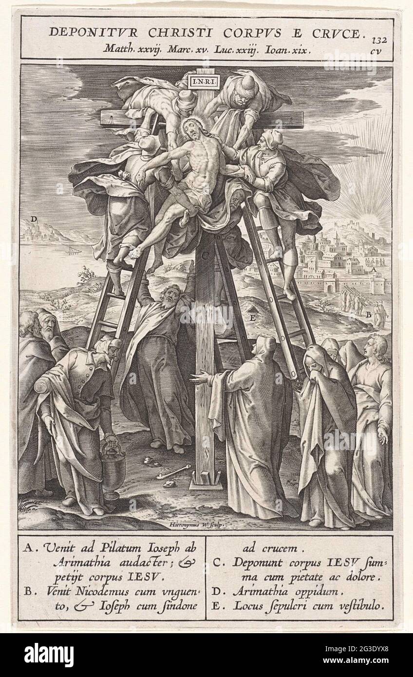 Cross-canceled; DeponitVR Christi Corpvs E CRVCE. The body of Christ is ...