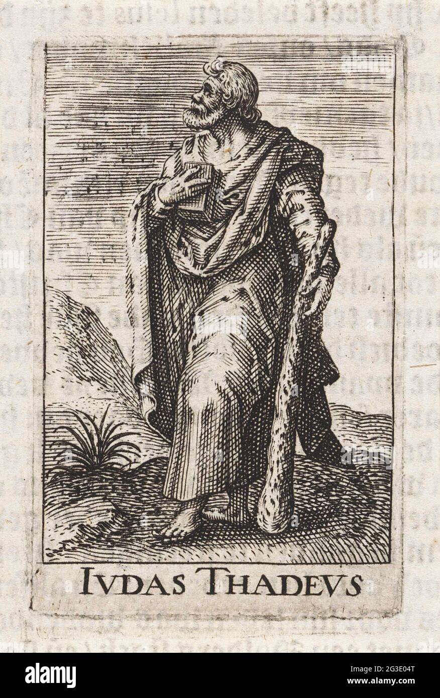 H. Judas Taddeus; IVDAS THADEVs; Christ and the twelve apostles, and H ...