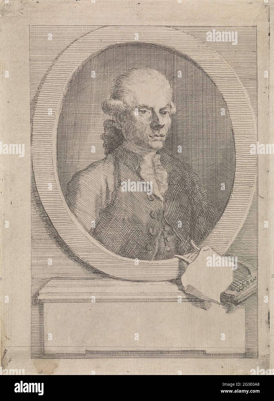 Portrait of Jan van Os. Portrait of the painter Jan van Os, a student ...