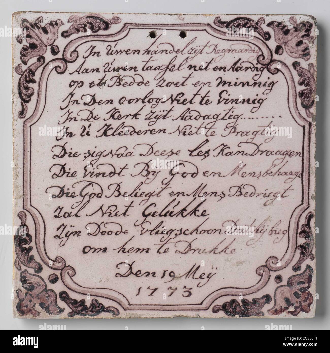 Dated den 19 meij 1773 hi-res stock photography and images - Alamy