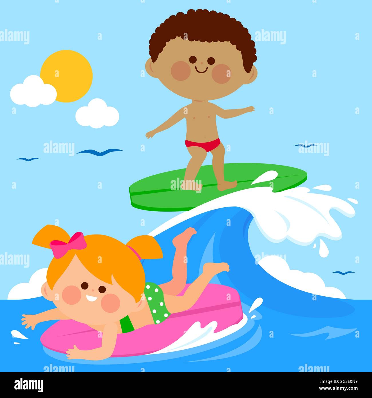 Child wind surfing hi-res stock photography and images - Alamy