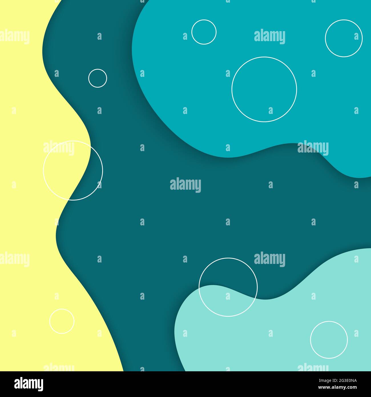 Memphis paper cut abstract design background template with summer color ...