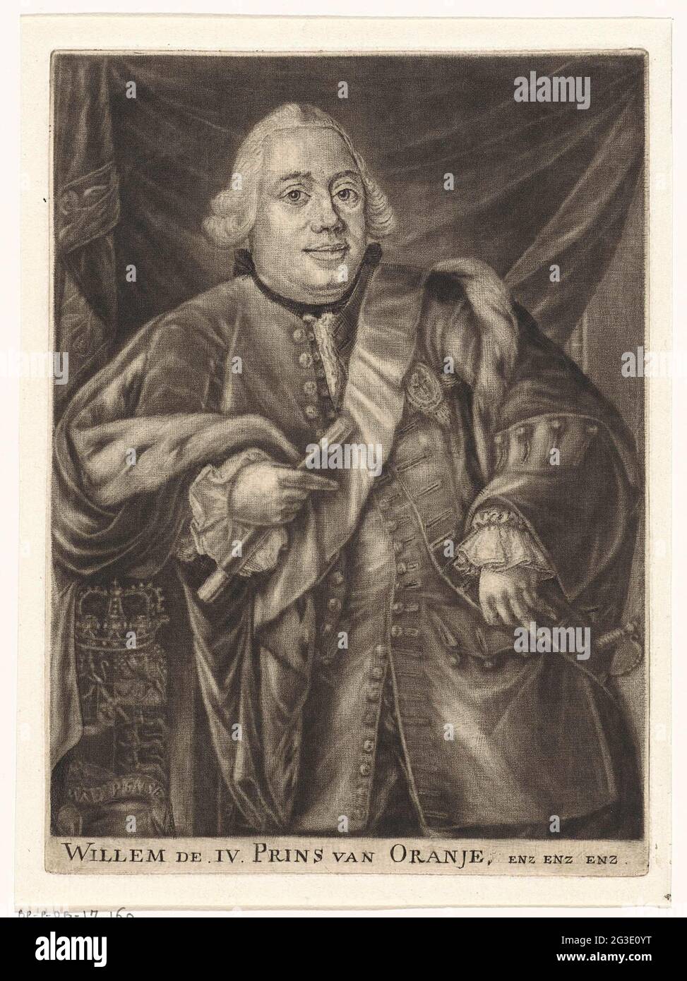 Portrait of Willem IV, Prince of Orange-Nassau. Willem IV, Prince of ...