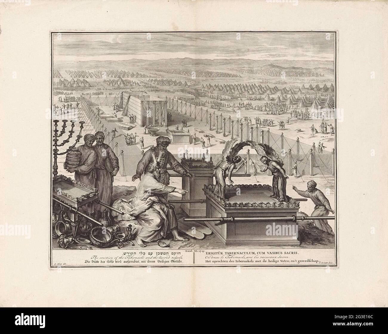 Moses focuses on the tabernacle. Moses pointing at the ark of the ...