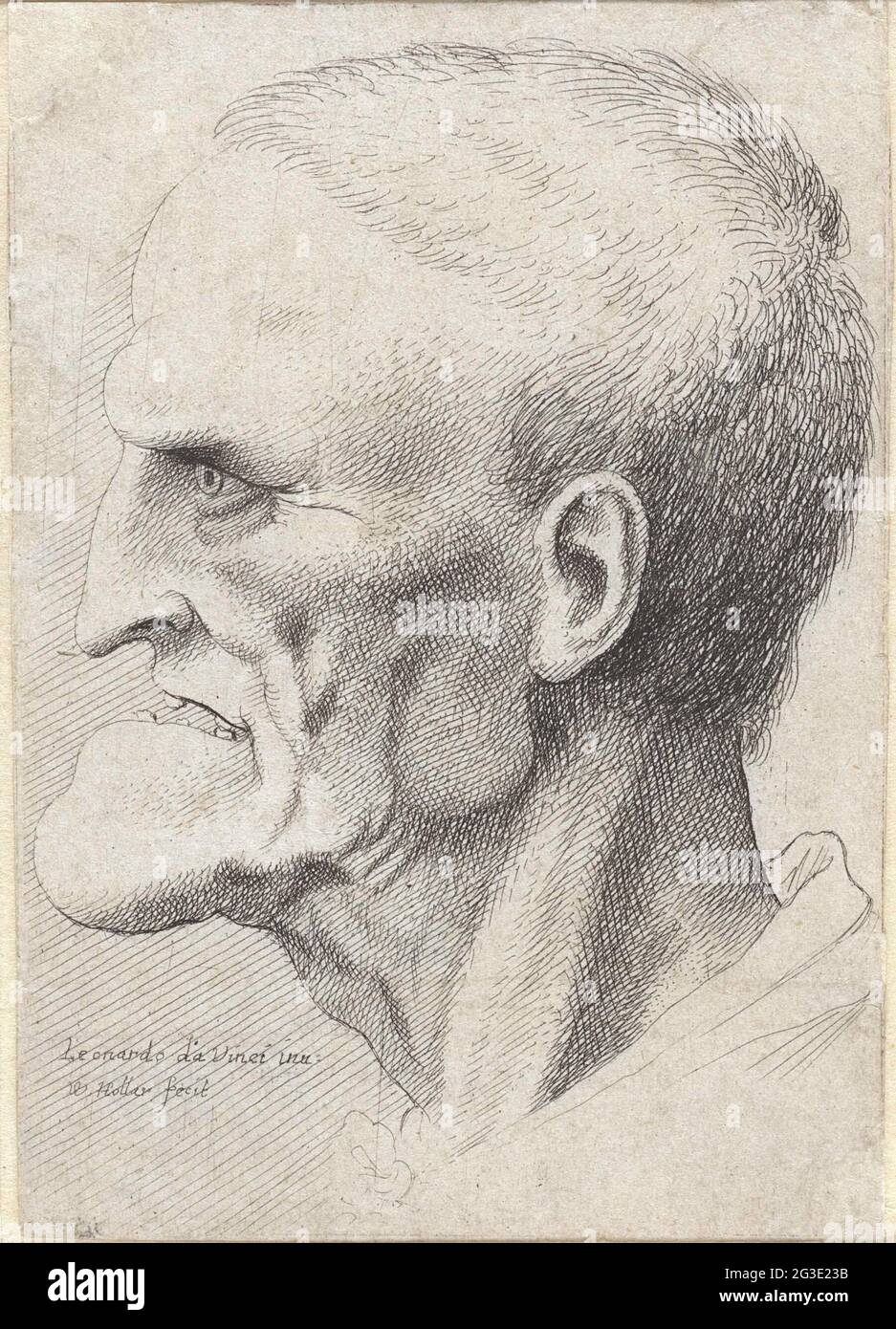 Portrait of an old man with pronounced chin Stock Photo - Alamy