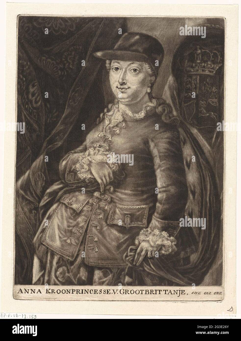 Portrait of Anna Stuart, Queen of England. Anna Stuart, Queen of ...