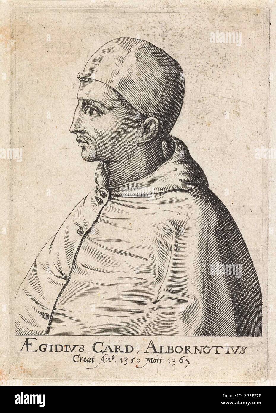 Portrait of the Spanish Cardinal Gil Álvarez Carrillo de Albornoz ...