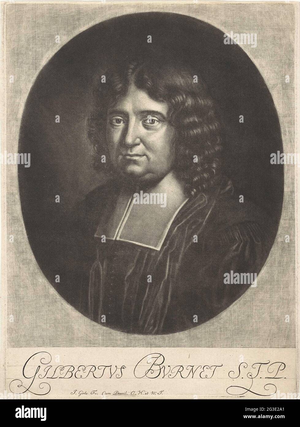 Portrait of Gilbert Burnet. Gilbert Burnet, Bishop of Salisbury Stock ...
