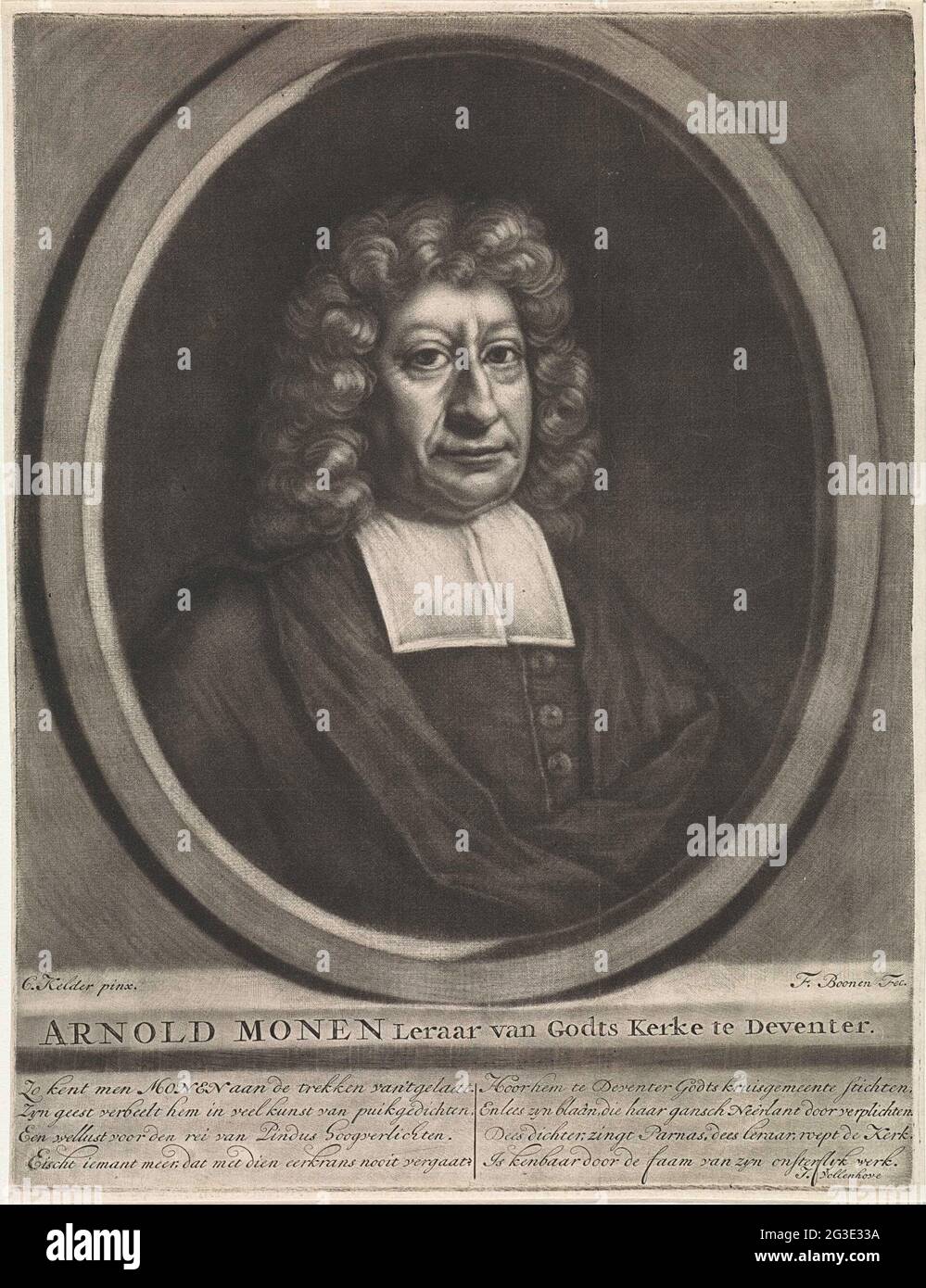 Portrait of Arnold Moonen, (variant B). Portrait of the pastor, poet ...