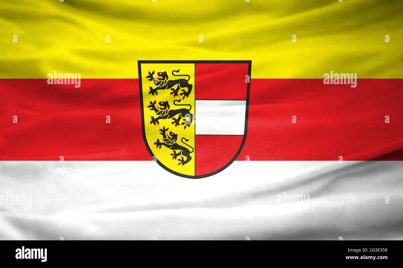 Realistic flag of Carinthia on the wavy surface of fabric Stock Photo ...