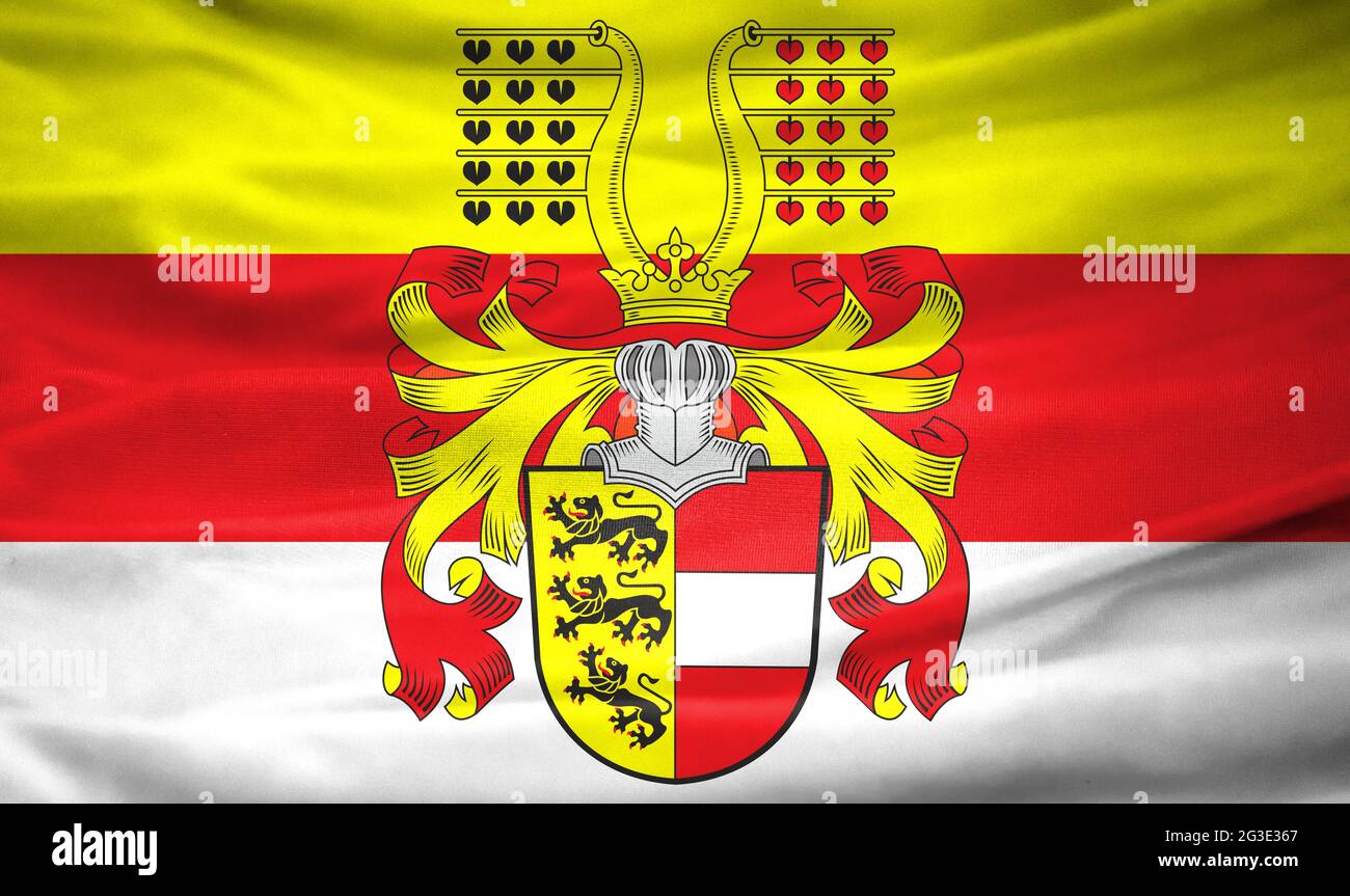 Realistic flag of Carinthia on the wavy surface of fabric Stock Photo ...