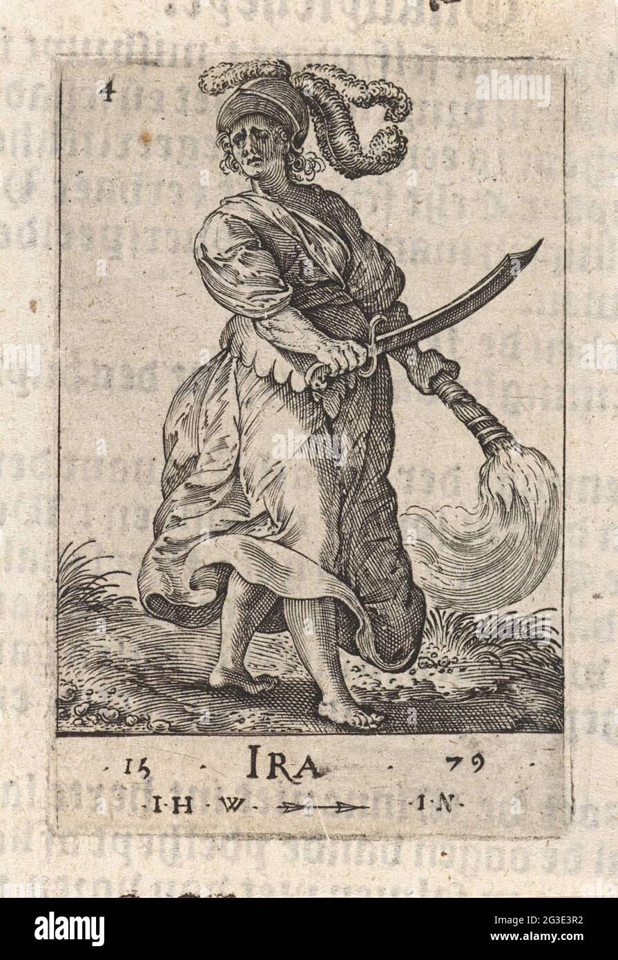 Wrath; IRA; Seven deadly sins. Landscape with the female wrath ...