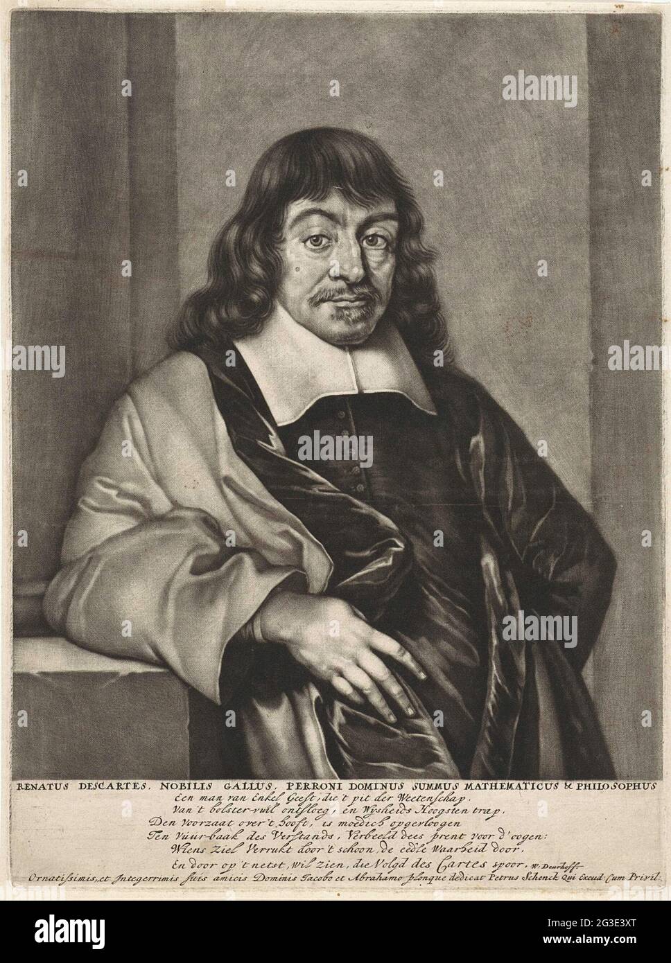 Portrait of René Descartes. René Descartes, French philosopher and ...