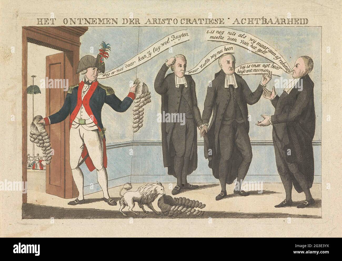 Cartoon on aristocracy (1), 1795; The deployment of aristocracy ...