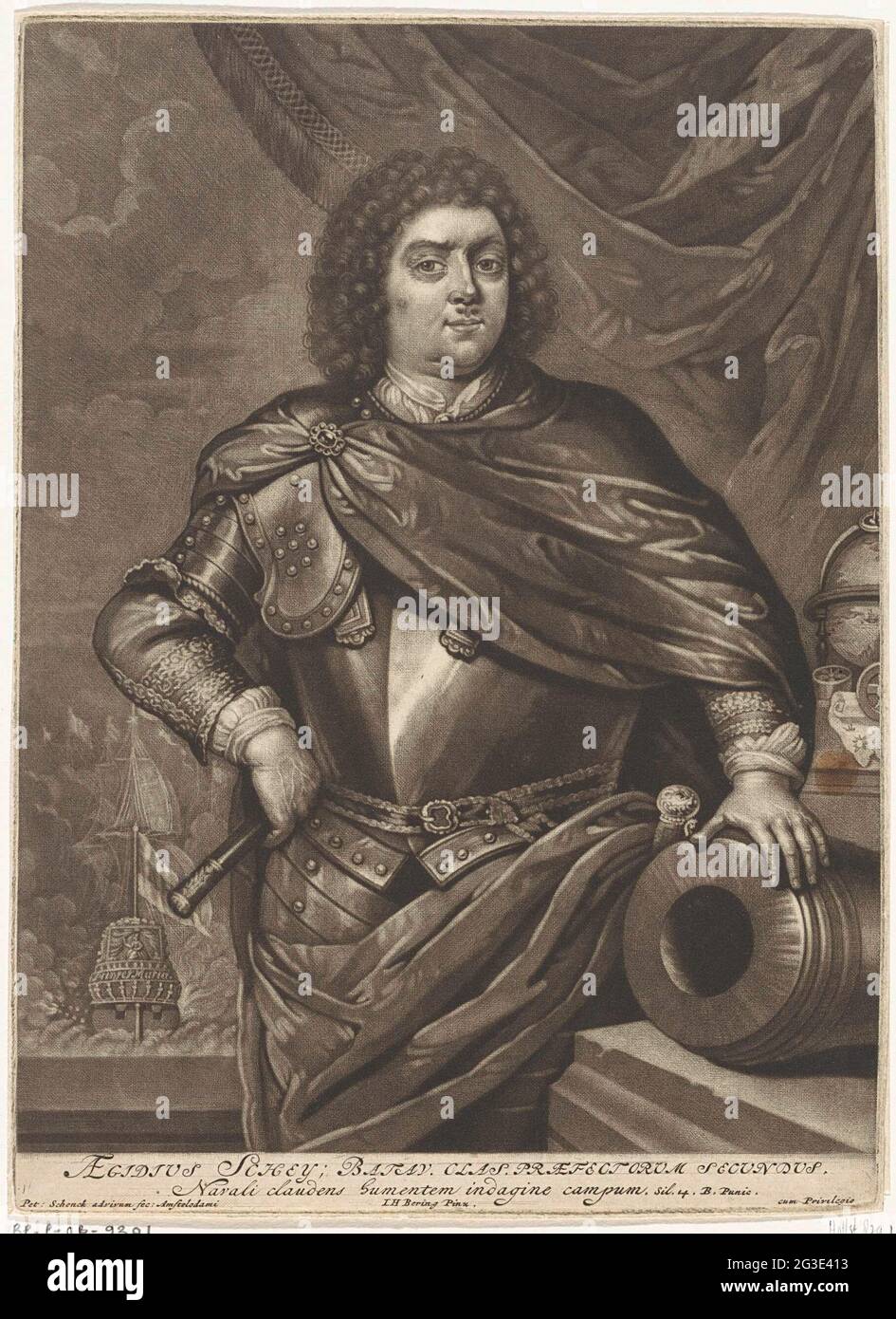 Portrait of Pieter Gilles Schey. The Admiraal Pieter Gilles Schey in ...