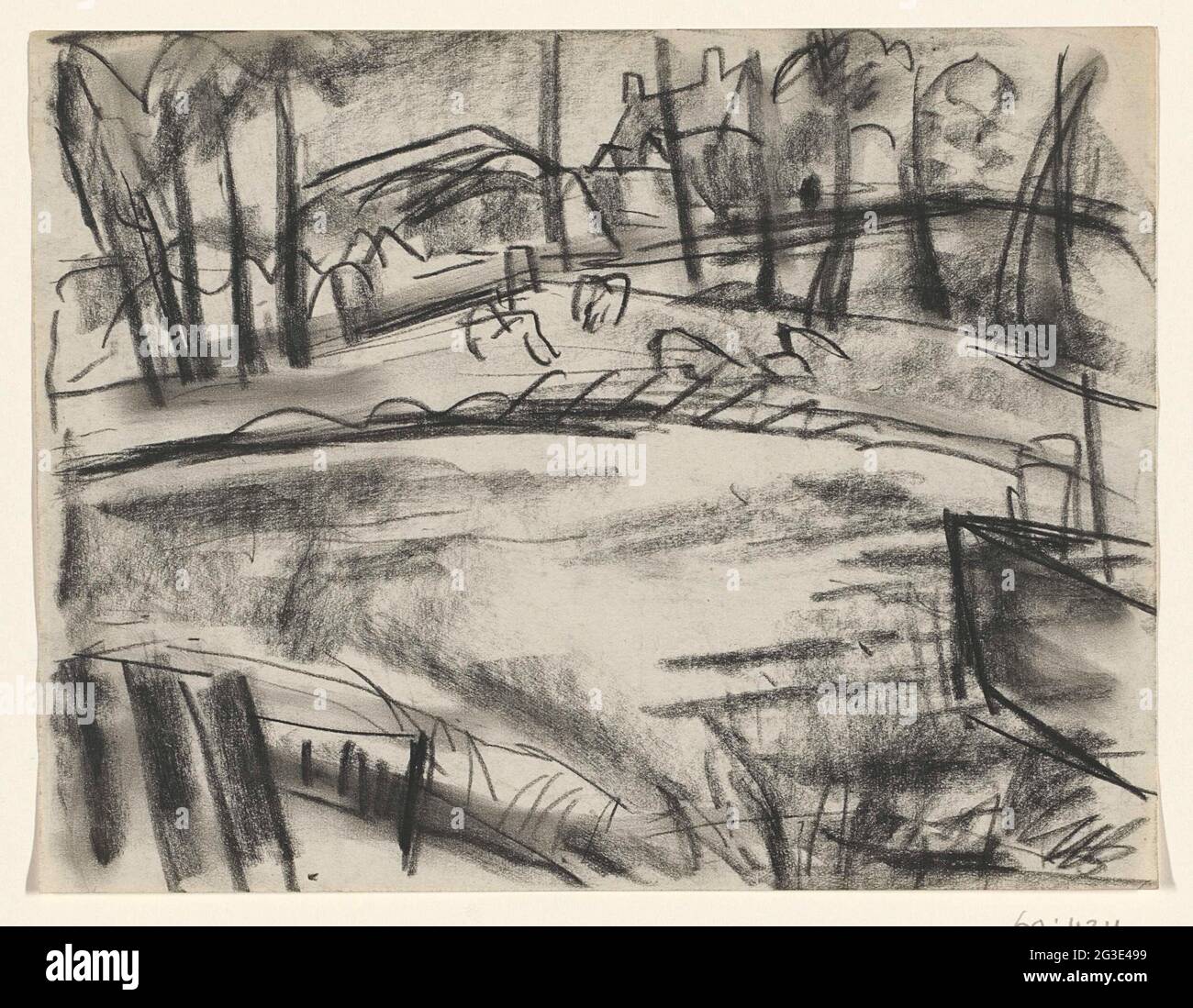 Sketch sheet with landscape Stock Photo - Alamy