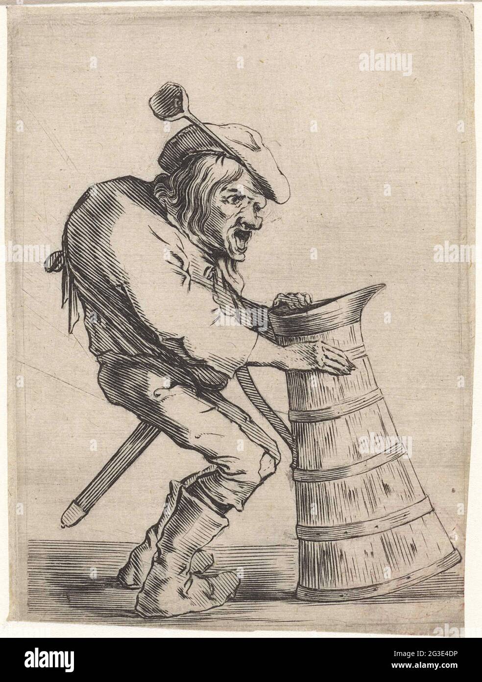 Humpback man with a pouring jug; Five senses; The Vyf pine. The taste ...