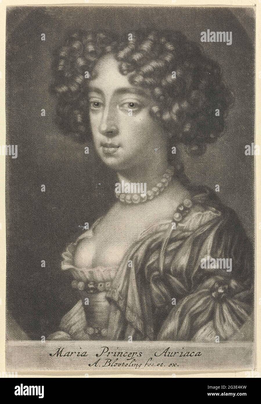 Portrait of Maria II Stuart. Portrait of Maria II. In the undermaster ...