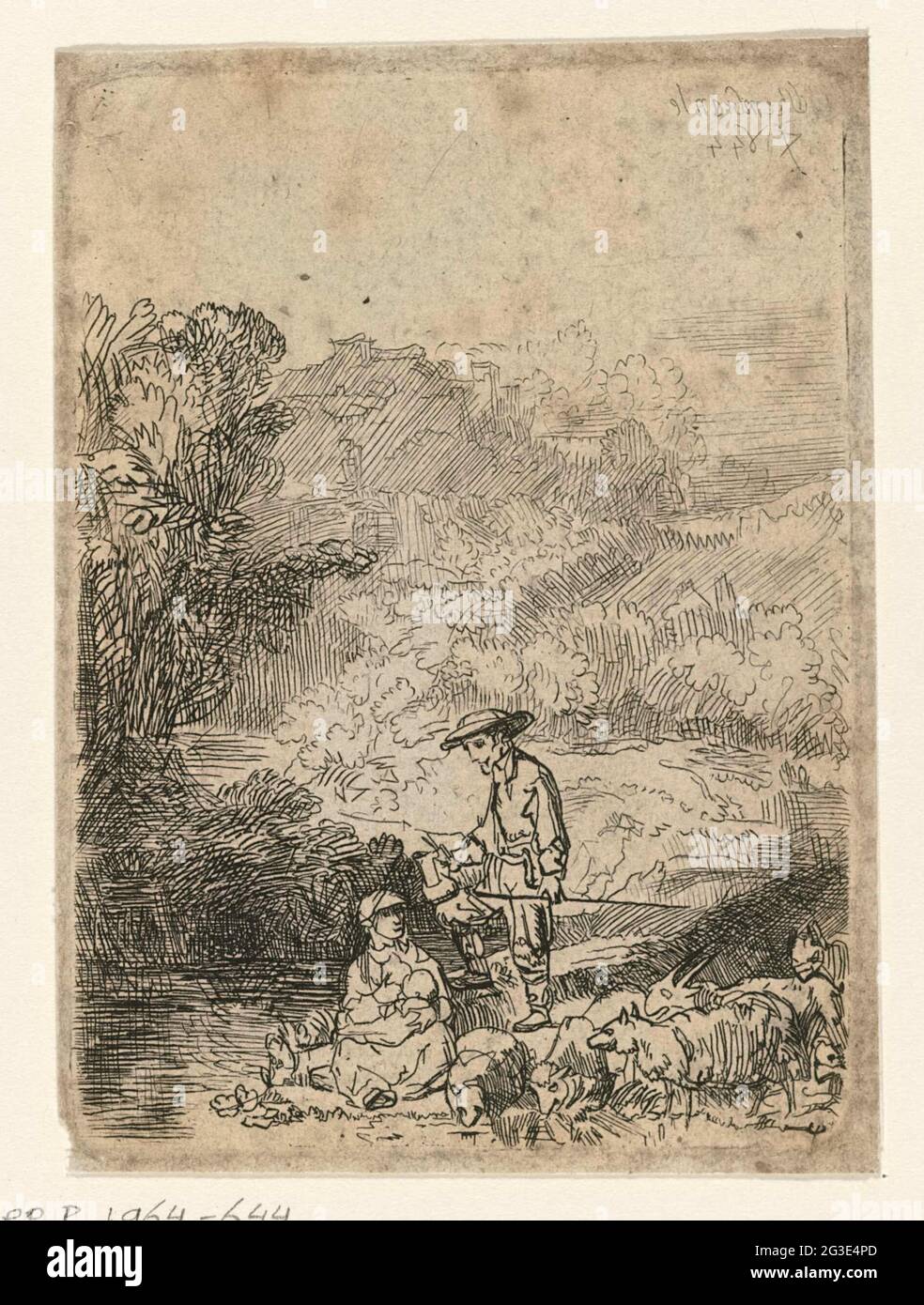 The shepherd and his family Stock Photo - Alamy