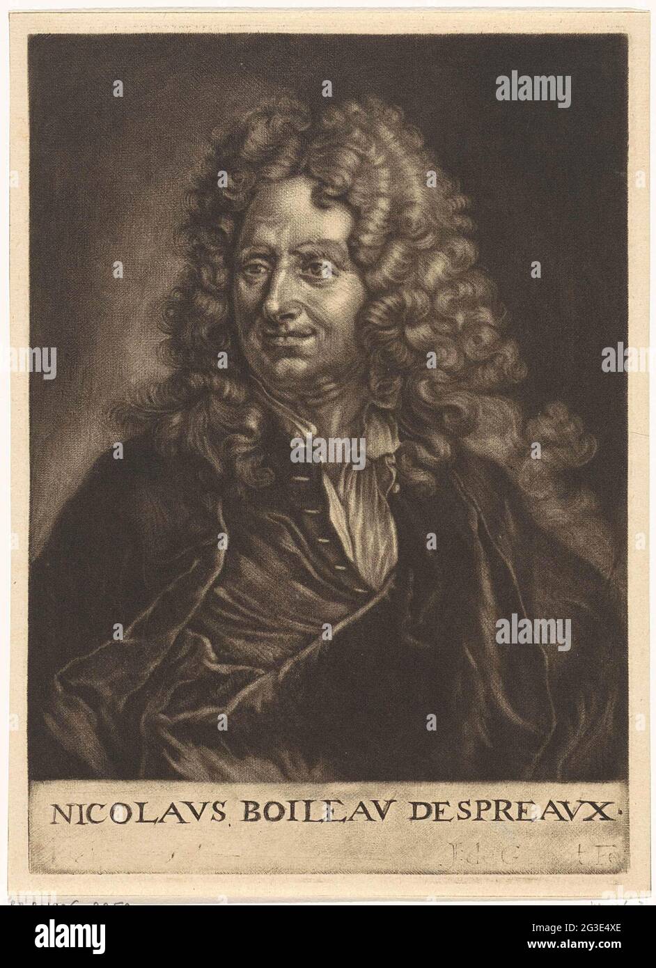 Portrait of Nicolas Boileau-Despréaux. The French poet Nicolas Boileau ...