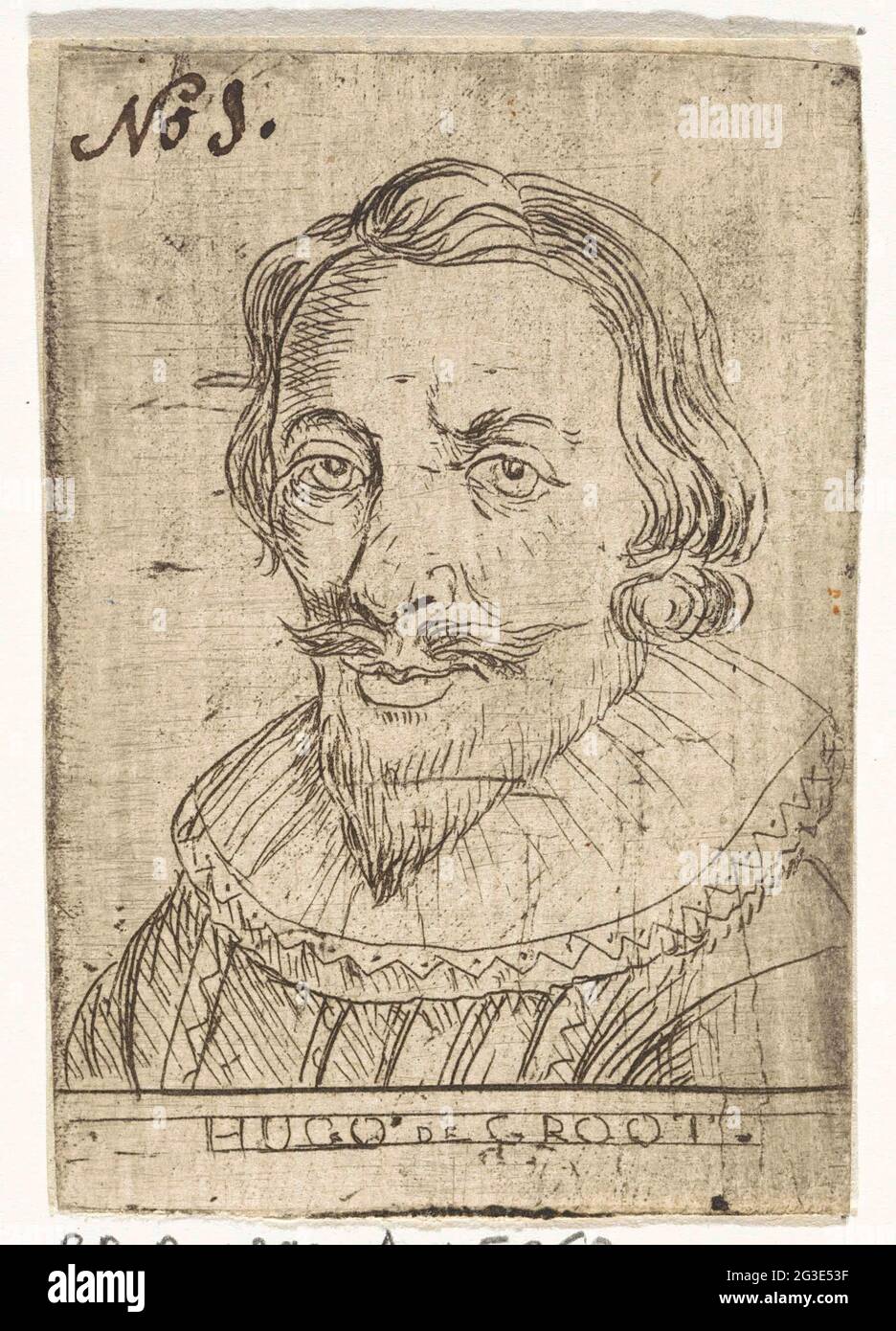 Portrait of Hugo de Groot. Portrait bust from Hugo de Groot, Dutch law ...