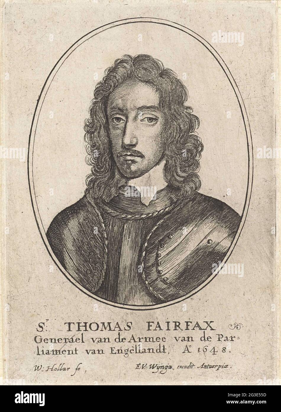 Portrait of Thomas Fairfax, military leader Stock Photo - Alamy