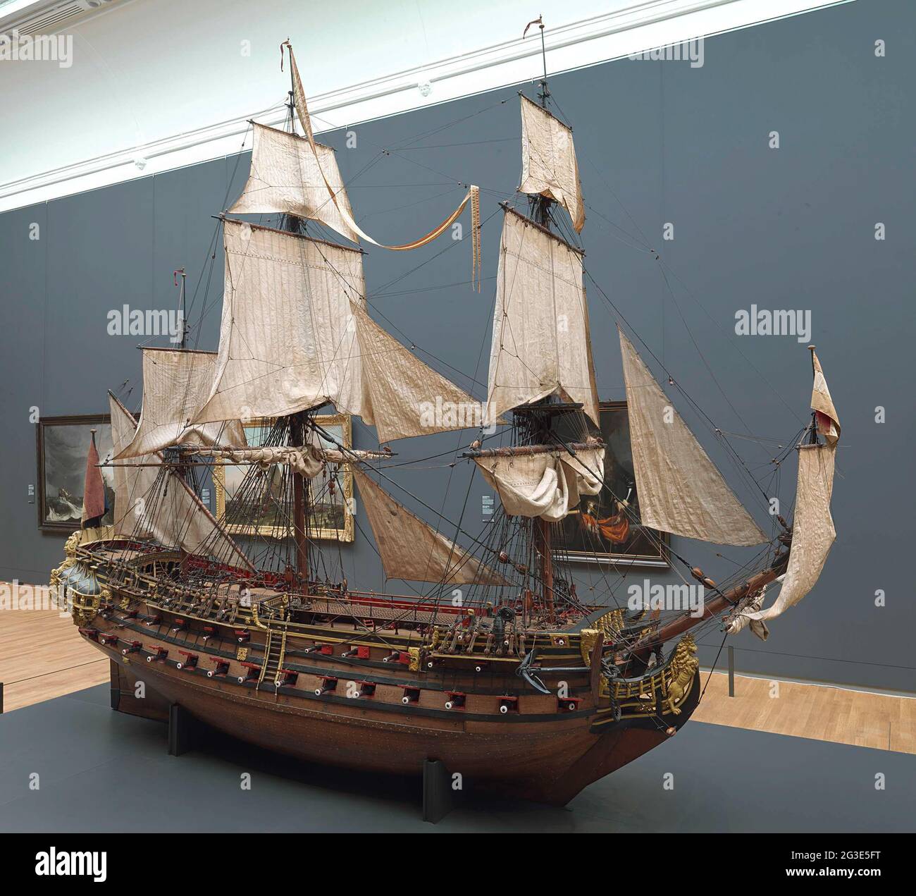 Model of the William Rex. This model shows the appearance of a Dutch ...
