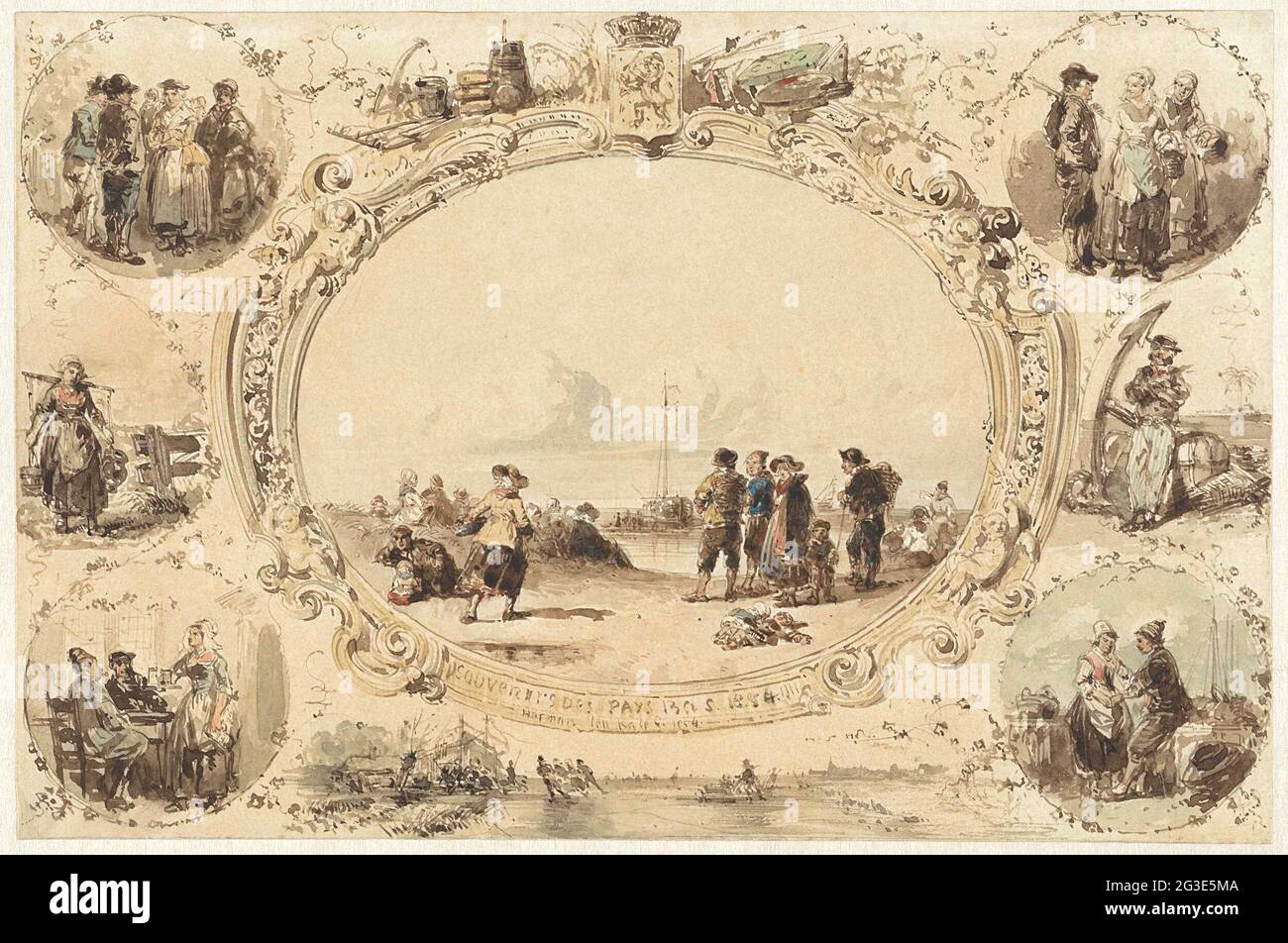 Eight scenes from Dutch life; Souvenirs des Pays Bas. In seven ...