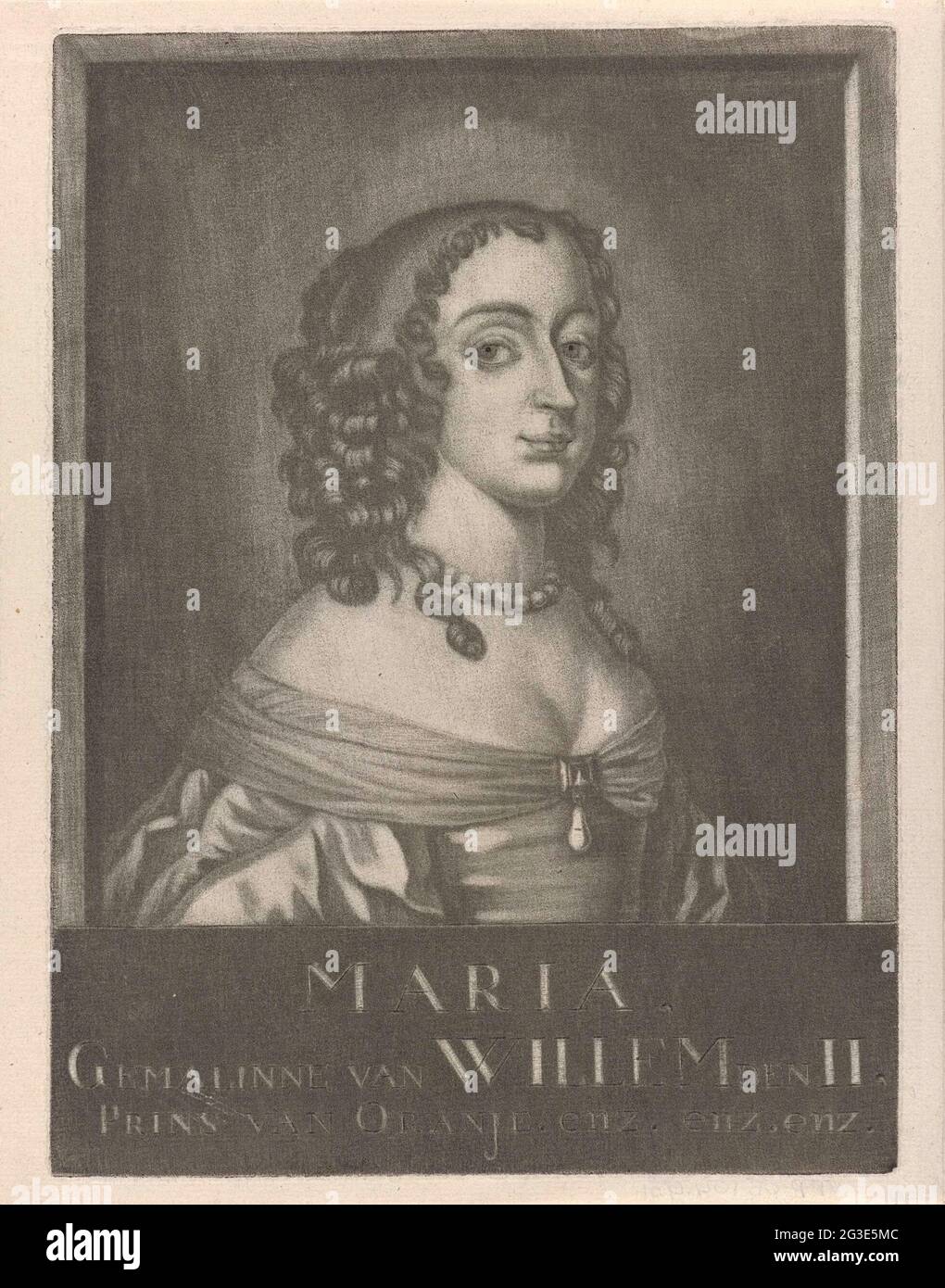 Portrait of Maria Henrietta Stuart. Portrait of Maria Henrietta. In the ...