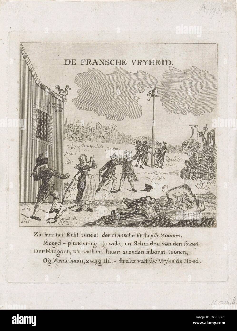French freedom, 1793; The French freedom. Tyranny by the French troops ...