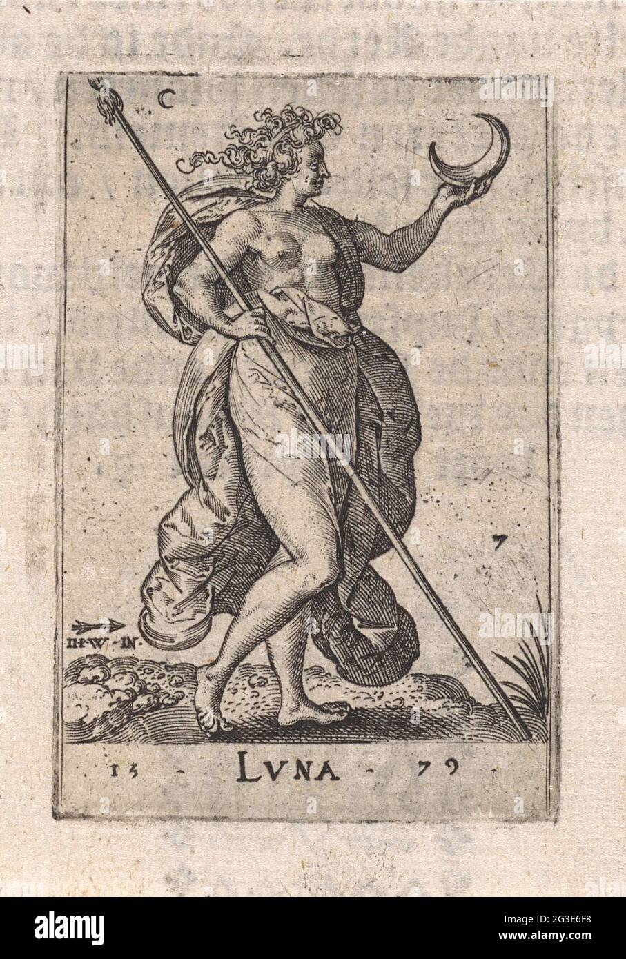 Luna; LVNA; Gods that sit on the seven planets. The moon godin Luna, in ...
