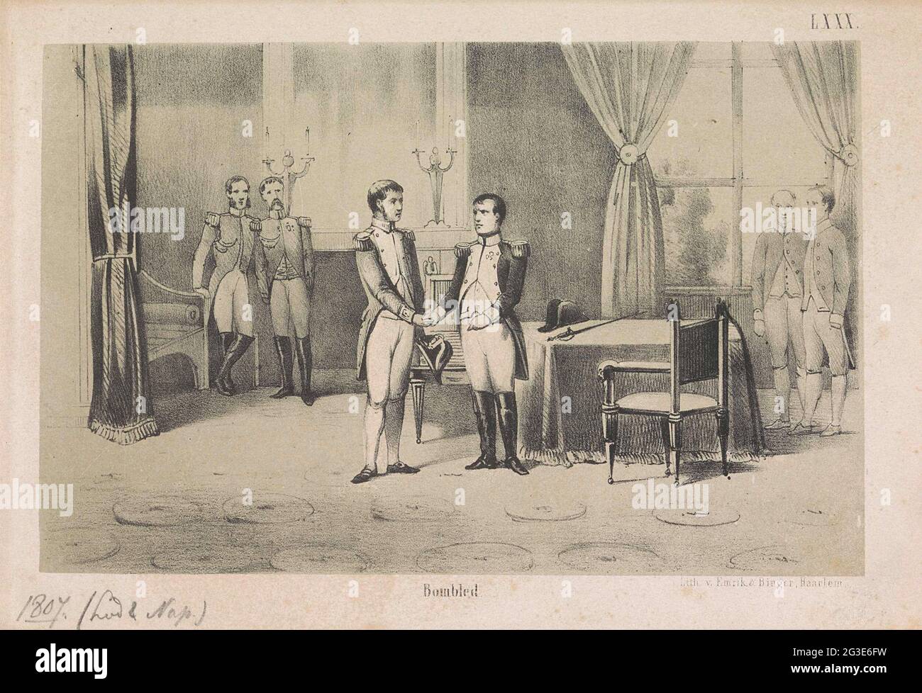 Napoleon says goodbye to his brother, 1806; Saying goodbye between ...
