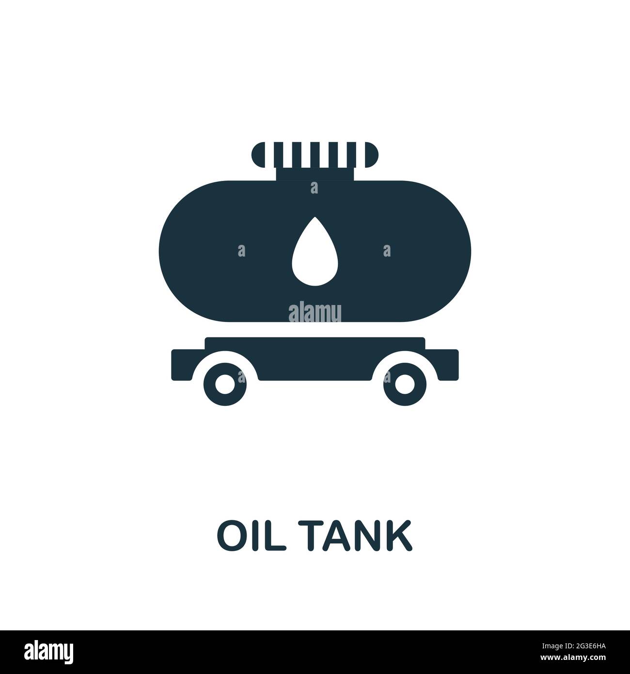 Oil Tank icon. Monochrome simple element from oil industry collection ...